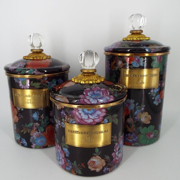MacKenzie-Childs | Kitchen | Mackenzie Childs Black Flower Market ...